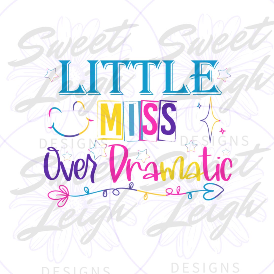 Little Miss Over Dramatic Png, Girl Png, Colorful PNG, Png Files for ...