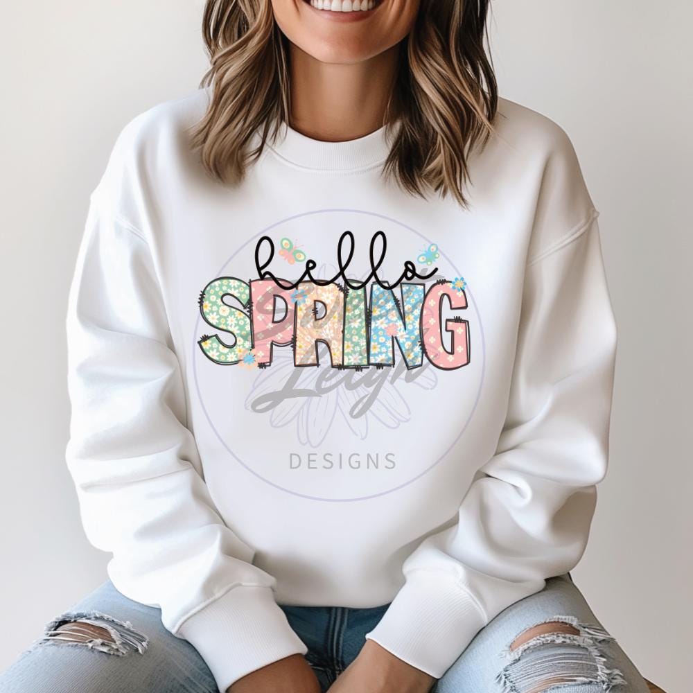 Hello Spring PNG, Spring Shirt Png, Spring Sublimation PNG, Sublimation ...