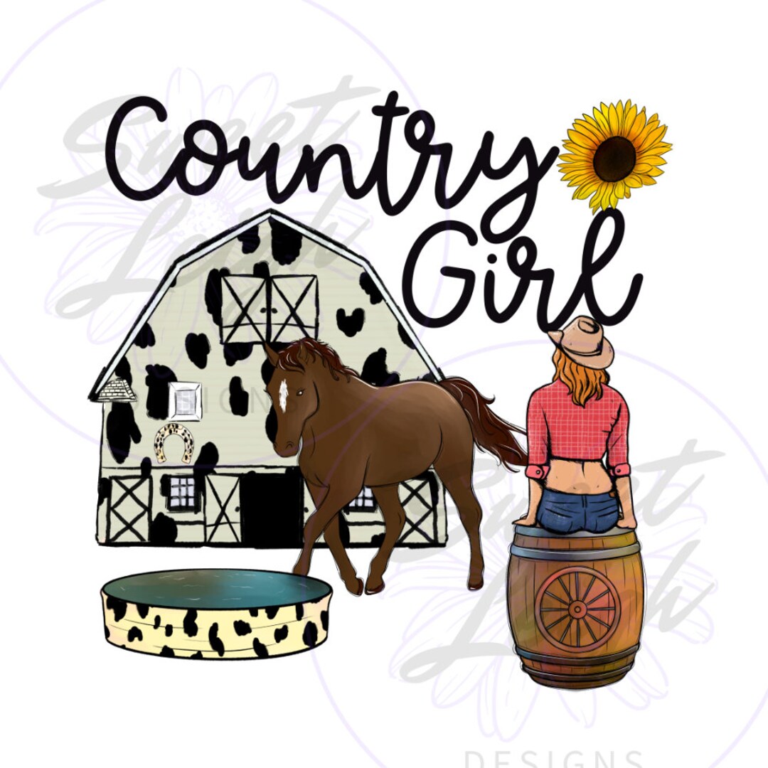Country Girl PNG, Country Png, Sunflower Png, Sublimation Designs ...