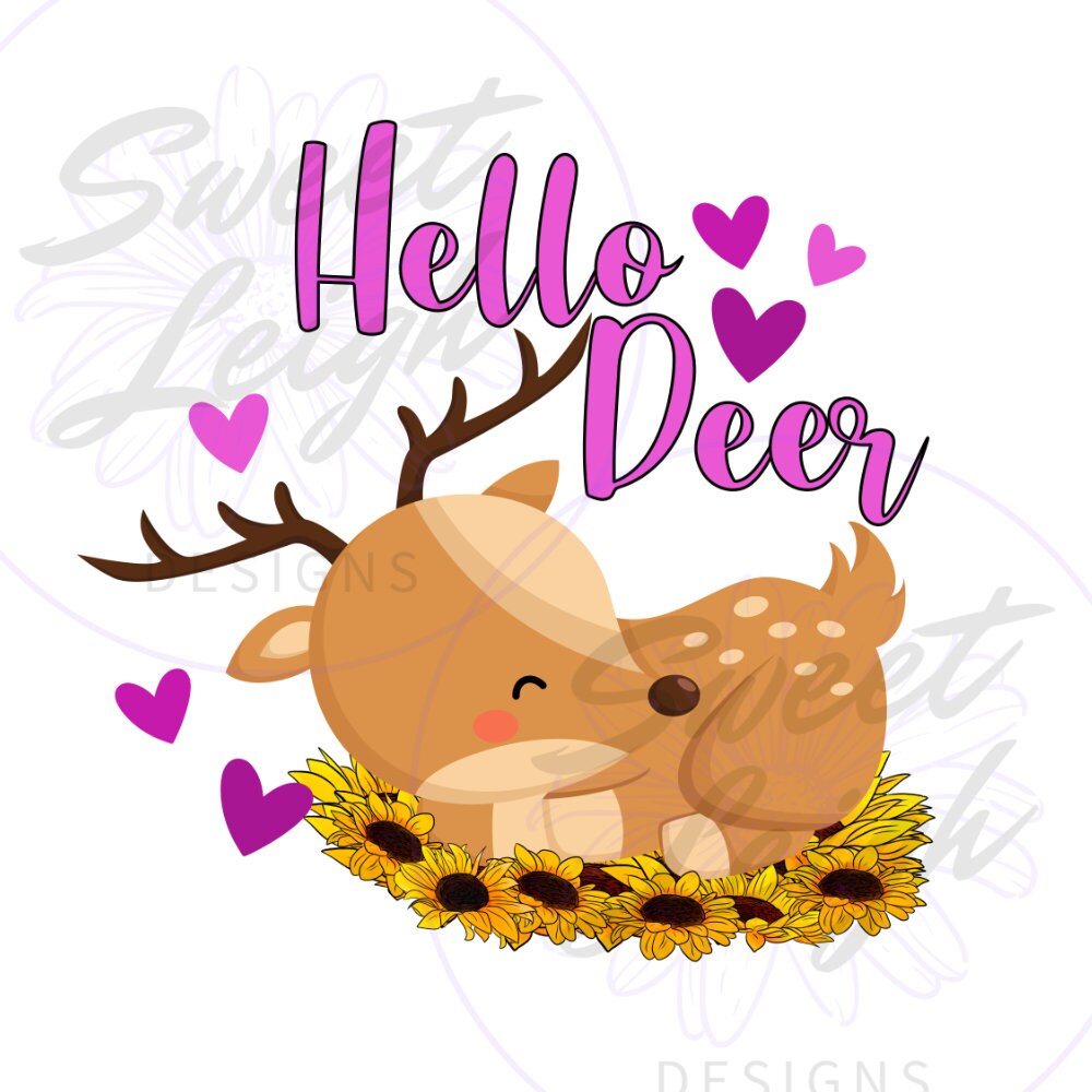 Hello Deer Png Baby Png Baby Shirt Png Newborn Design Kids - Etsy