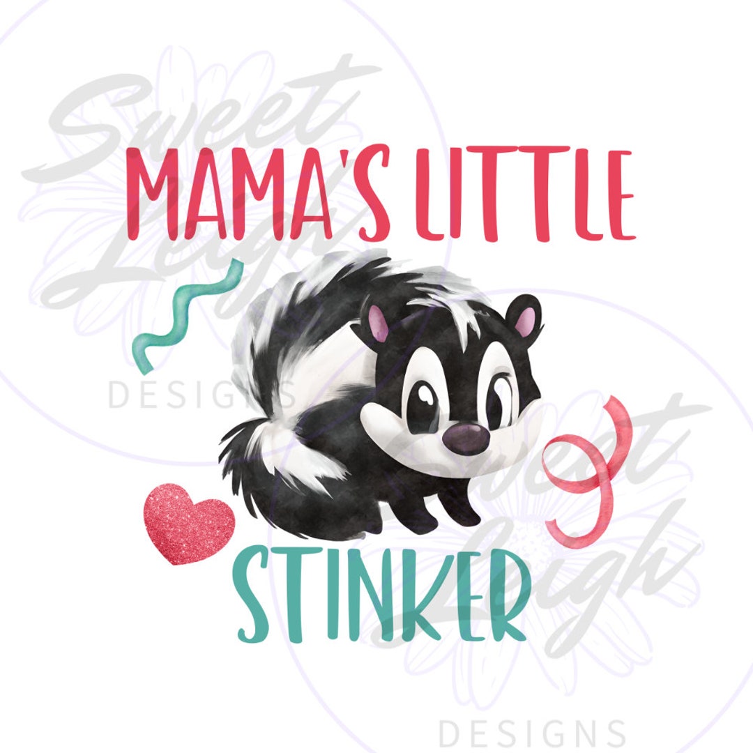 Mama's Little Stinker Png, Skunk Png, Animal Png, Cute Baby Girl Png ...