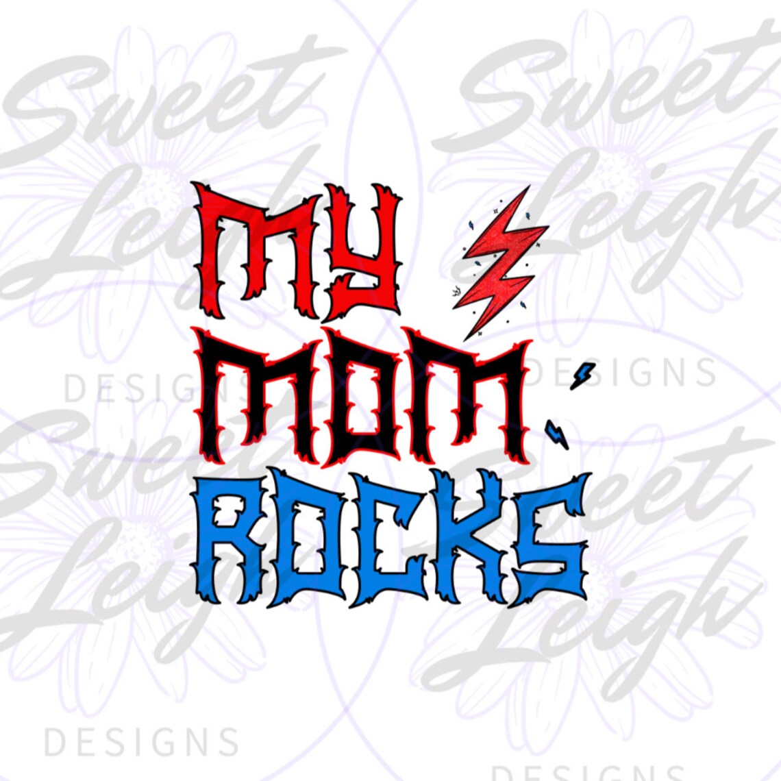 My Mom Rocks Png, Rock Png, Lightning Bolt Png, Kids Shirt Png, Baby ...