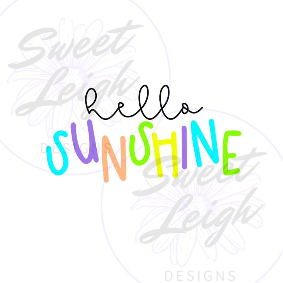 Hello Sunshine Png, Kids Summer Png, Colorful Summer Png, Summer ...