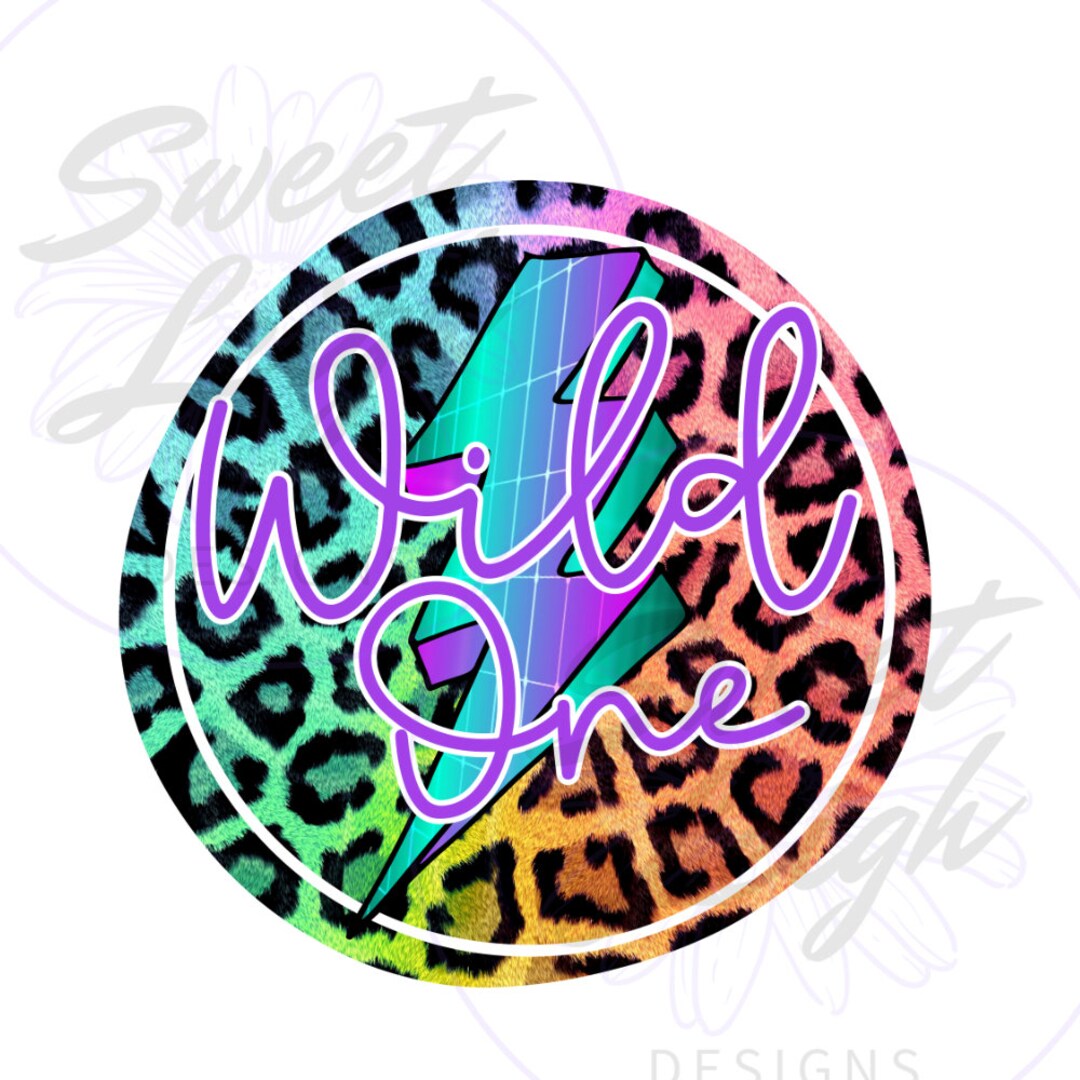 Wild One Png, Leopard Print Png, Lightning Bolt Png, PNG Files for ...