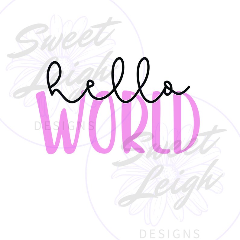 Hello World Png New Baby Png Baby Shirt Png Cute Baby Girl - Etsy