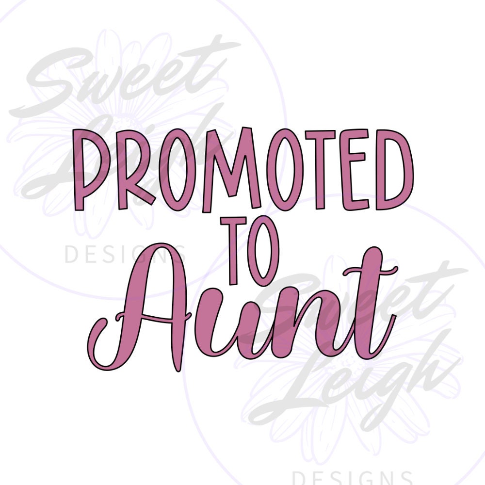 Promovido a tía PNG Embarazo png Tía png Anuncio de - Etsy México