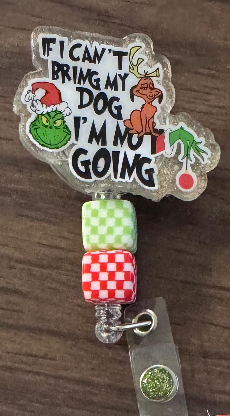 Grinch Badge Reel Set - Etsy