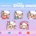 5x Cute Pink Sheep Emotes Pack for Twitch Youtube and Discord | Set 1 ...