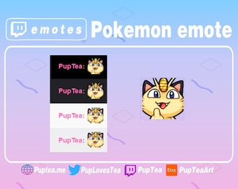 Meowth Twitch Emote - Etsy