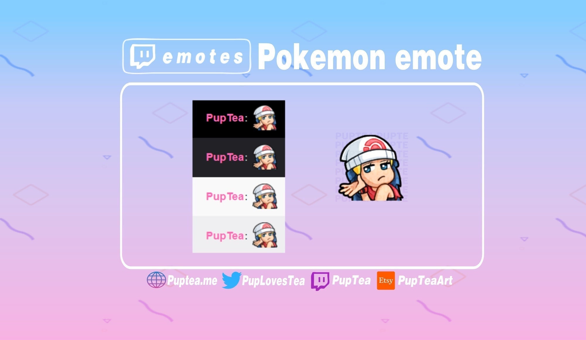 Pokemon Twitch and Discord Emote Dawn Shrug - Etsy