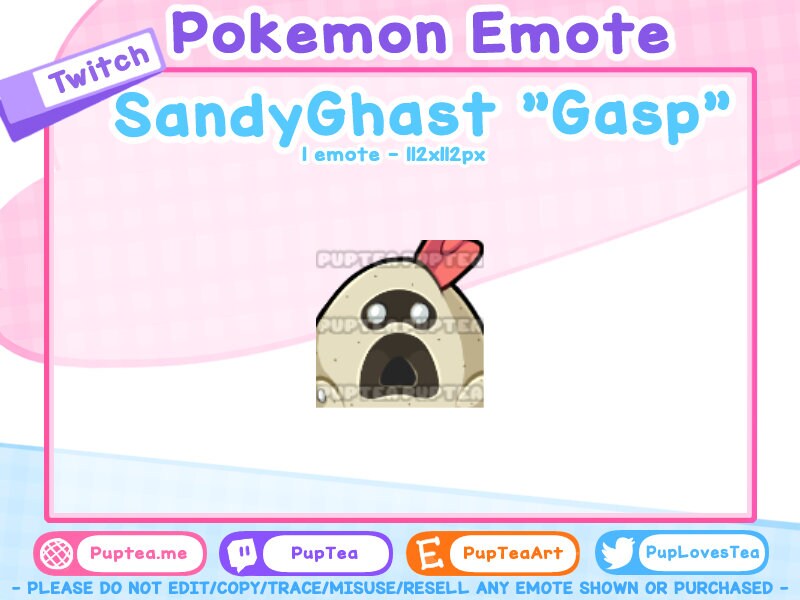 Pokemon Twitch and Discord Emote Sandyghast Gasp / Colond Emote - Etsy