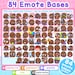 84x DIY Cute Emote Bases for Twitch, Youtube or Discord | Emote Base ...
