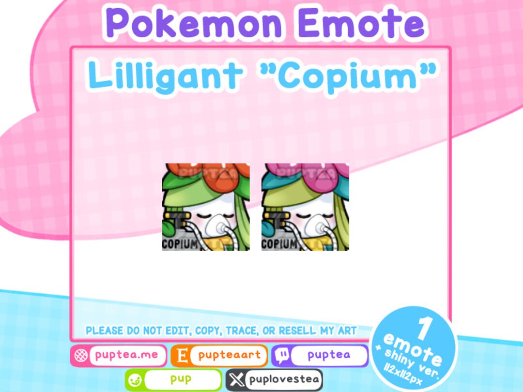 Pokemon Twitch and Discord Emote Lilligant COPIUM Emote - Etsy