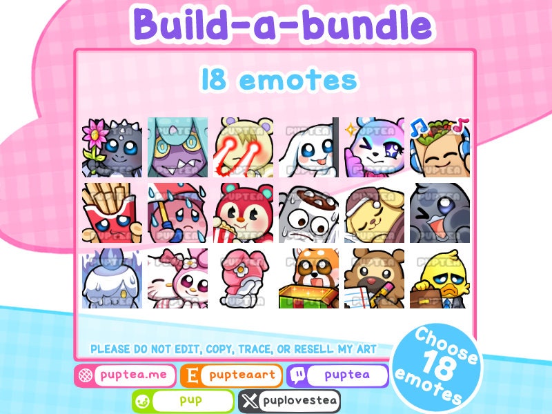 18x Build a Bundle | Choose Your Own Emotes From My Shop | Emotes for ...