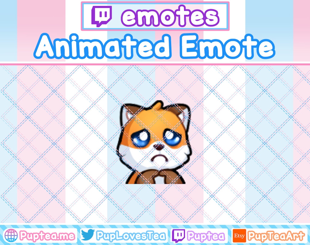 ANIMATED Cute Fox Shy Emote - Twitch and Discord Emote - Etsy