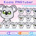 Cute Koala Pngtuber / Premade Pngtuber / Veadotube Mini / Voice ...