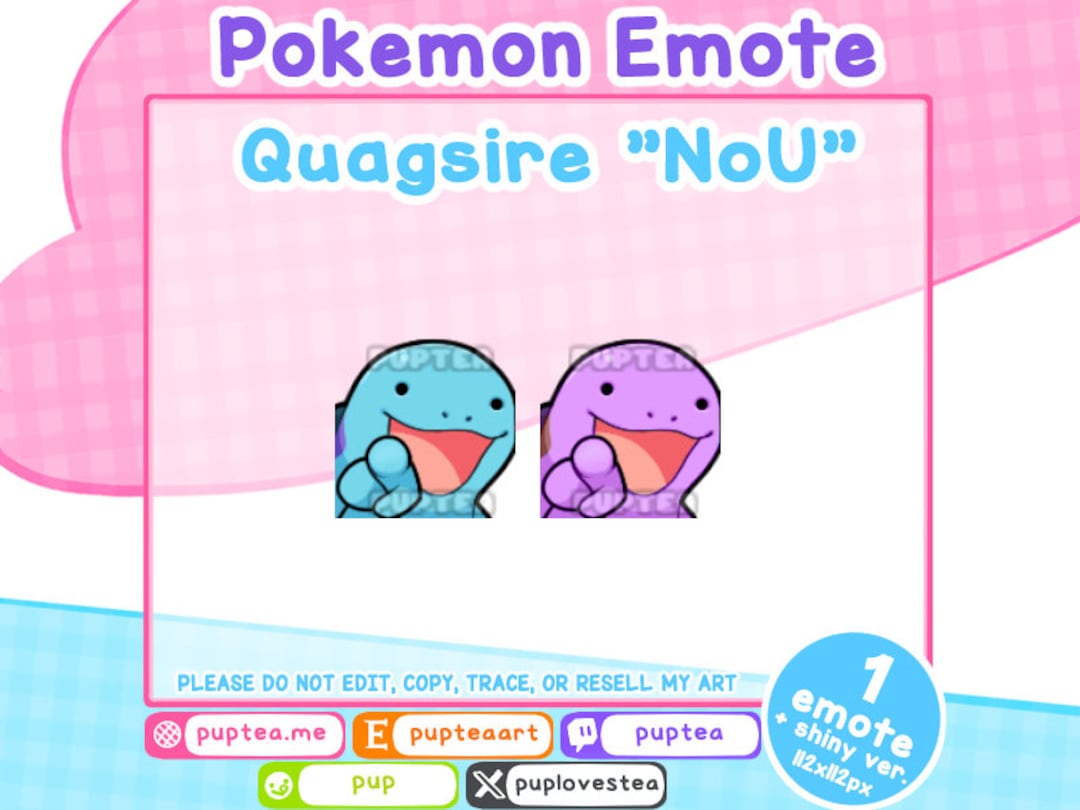 Pokemon Twitch and Discord Emote | Quagsire Nou / Point Emote - Etsy