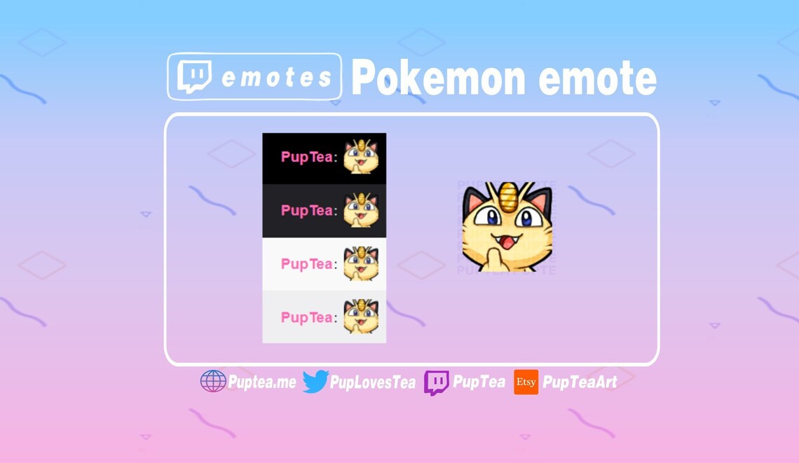 Pokemon Twitch and Discord Emote | Meowth Finger - Etsy