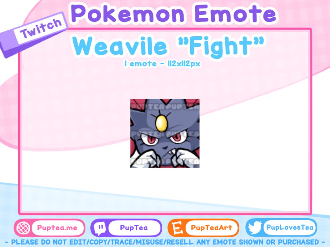 Pokemon Twitch and Discord Emote Weavile Fight Emote - Etsy