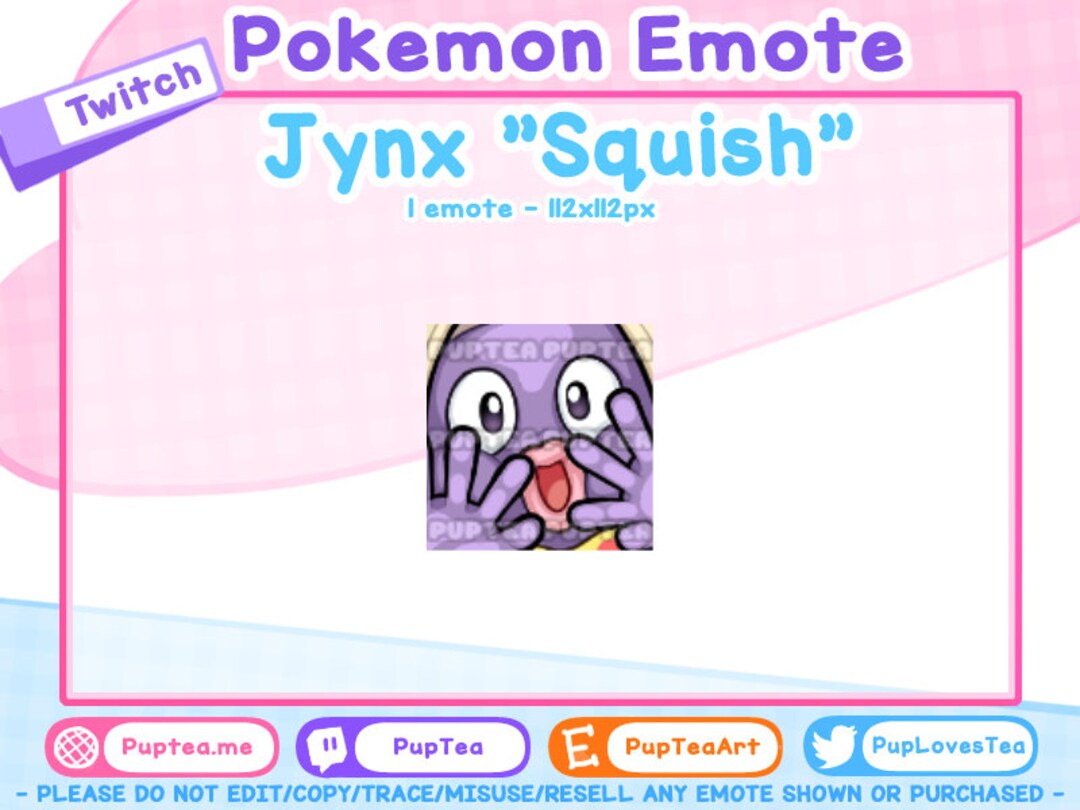 Pokemon Twitch and Discord Emote Jynx Squish Emote - Etsy