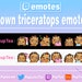 6x Cute Brown Triceratops Emotes Pack for Twitch Youtube and Discord ...
