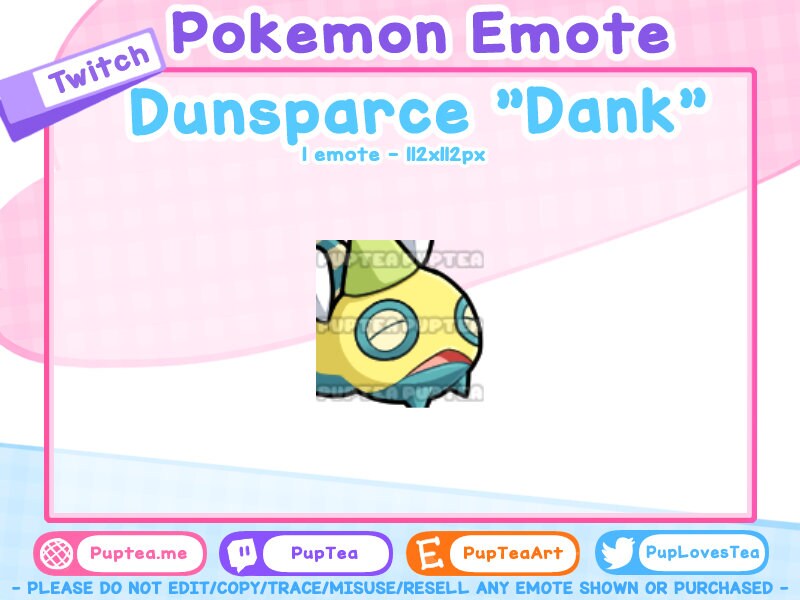 Pokemon Twitch and Discord Emote | Dunsparce Dank / Dumb Emote - Etsy