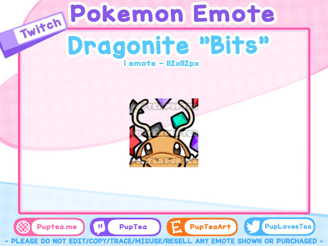 Pokemon Twitch and Discord Emote | Dragonite Hype / Bits Emote - Etsy