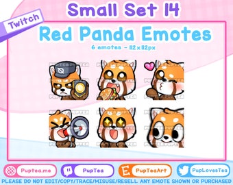 Cute Red Panda Emotes Pack(24) | Discord | Twitch | Youtube - Etsy