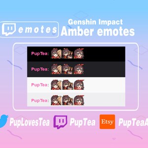 Amber Genshin Impact Emote Pack | for Twitch and Discord - Etsy