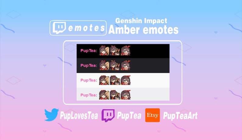 Amber Genshin Impact Emote Pack for Twitch and Discord - Etsy Ireland