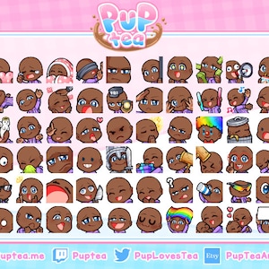 84x DIY Cute Emote Bases for Twitch, Youtube or Discord | Emote Base ...