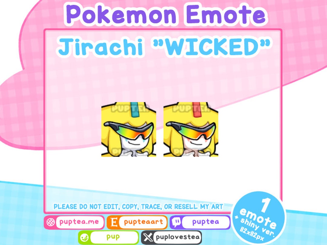 Pokemon Twitch and Discord Emote | Jirachi WICKED Emote - Etsy
