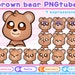 Cute Brown Bear Pngtuber / Premade Pngtuber / Veadotube Mini / Voice ...