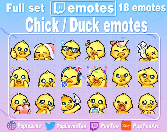 18x Chick / Baby Duck Emotes Pack for Twitch and Discord - Etsy
