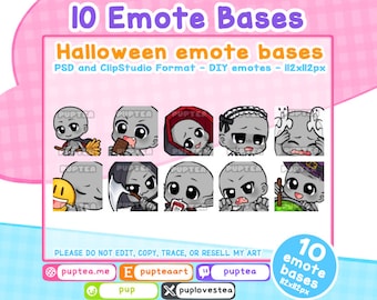 107x DIY Cute Emote Bases for Twitch, Youtube or Discord Emote Base ...