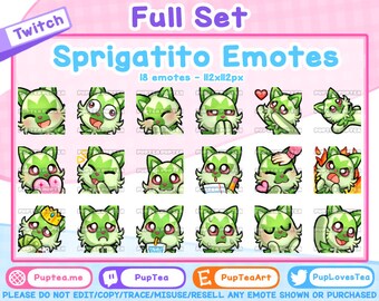 Sprigatito Emotes - Etsy