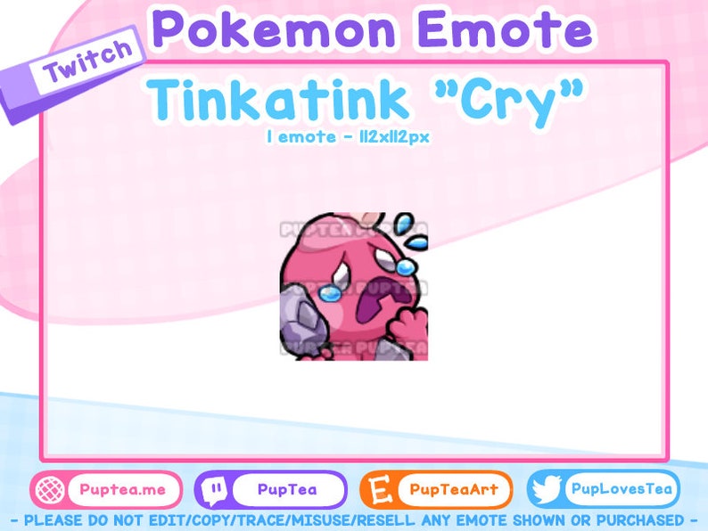 Pokemon Twitch and Discord Emote | Tinkatink Cry Emote - Etsy