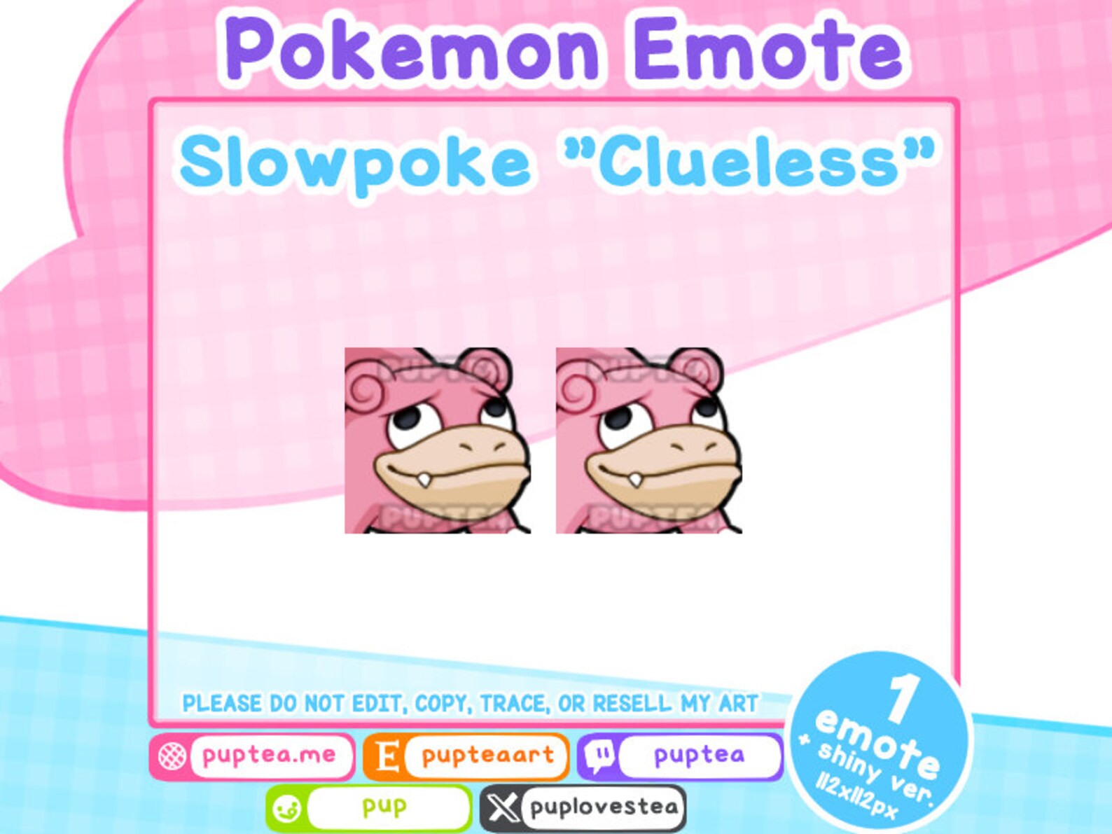 Pokemon Twitch and Discord Emote Slowpoke Clueless Emote - Etsy