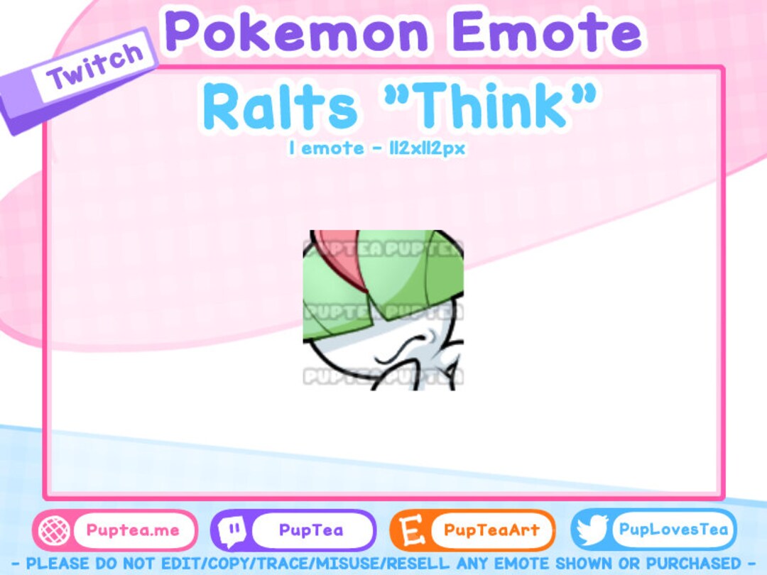 Pokemon Twitch and Discord Emote | Ralts Think / Hmm / SUS Emote - Etsy
