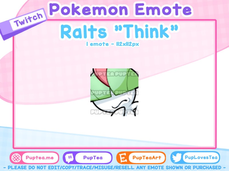 Pokemon Twitch and Discord Emote | Ralts Think / Hmm / SUS Emote - Etsy