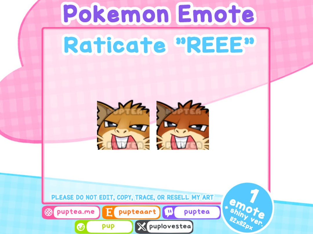 Pokemon Twitch and Discord Emote Raticate REEE Emote - Etsy Australia