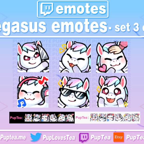 Pony Twitch Emotes - Etsy