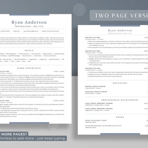 ATS Friendly Resume Template for Google Docs & Word, Resume Template ...