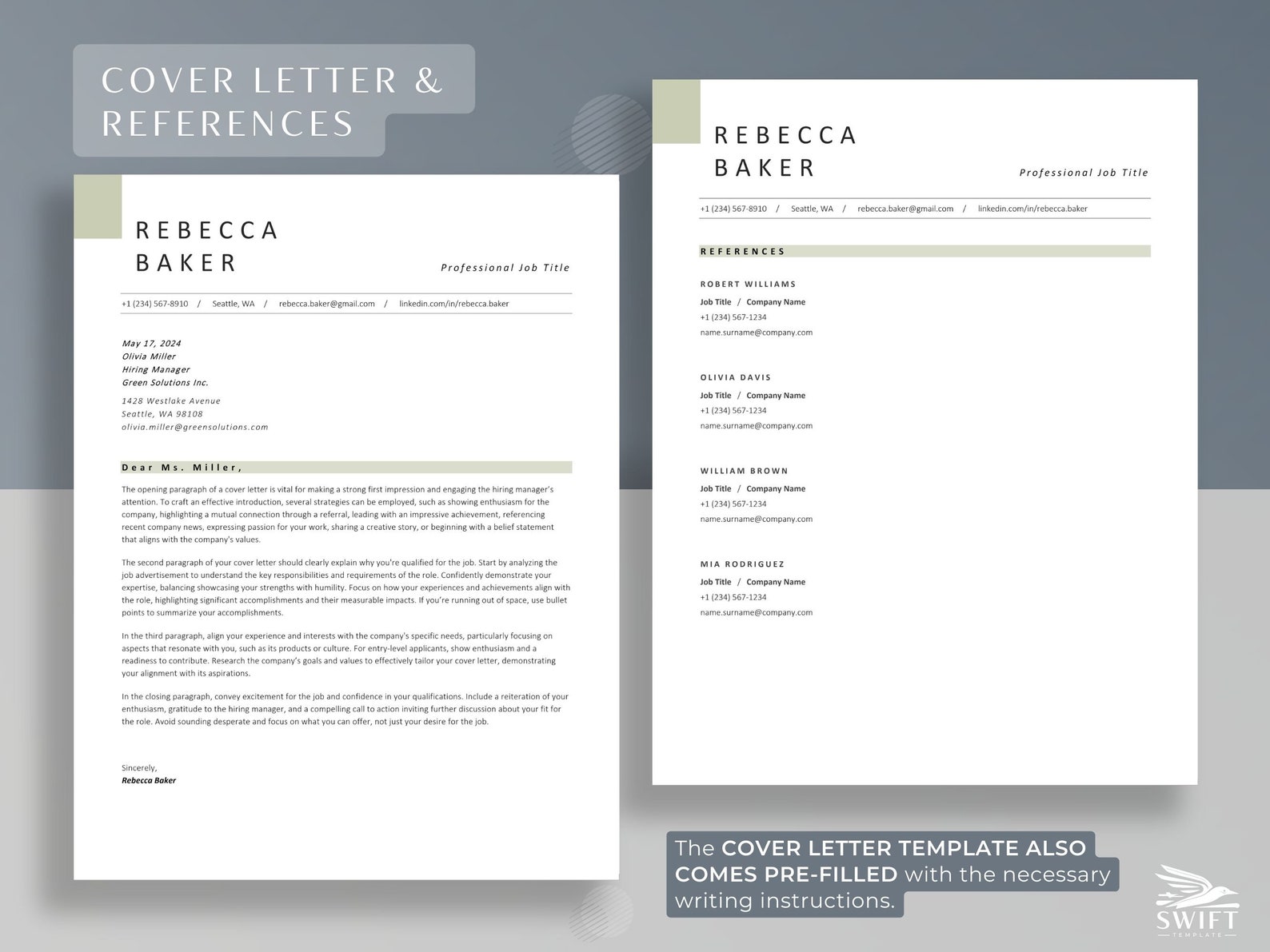 Professional ATS Friendly Resume Template for Word and Google Docs ...