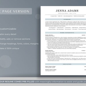Professional ATS Compliant Resume for Word and Google Docs, Minimalist ...