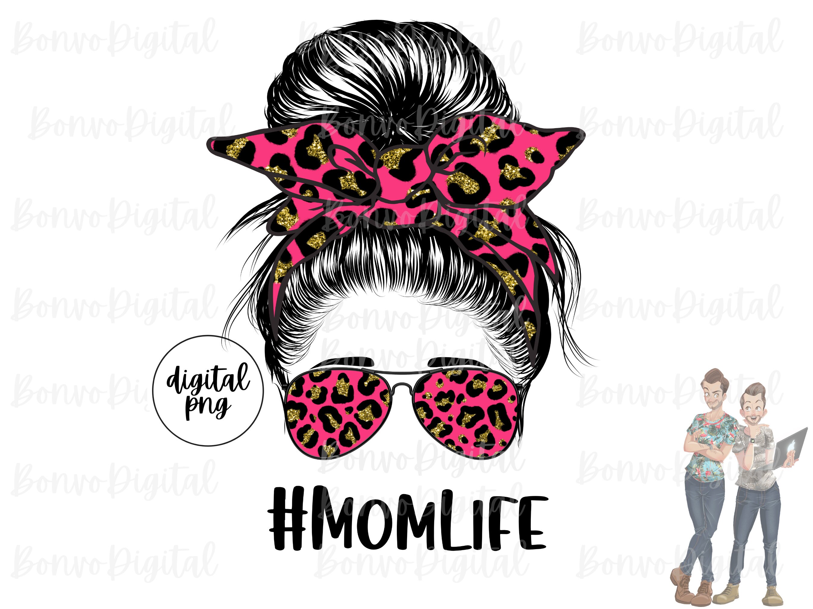 Mom Life Pink Glitter Leopard Digital Design Mom Life Pink | Etsy