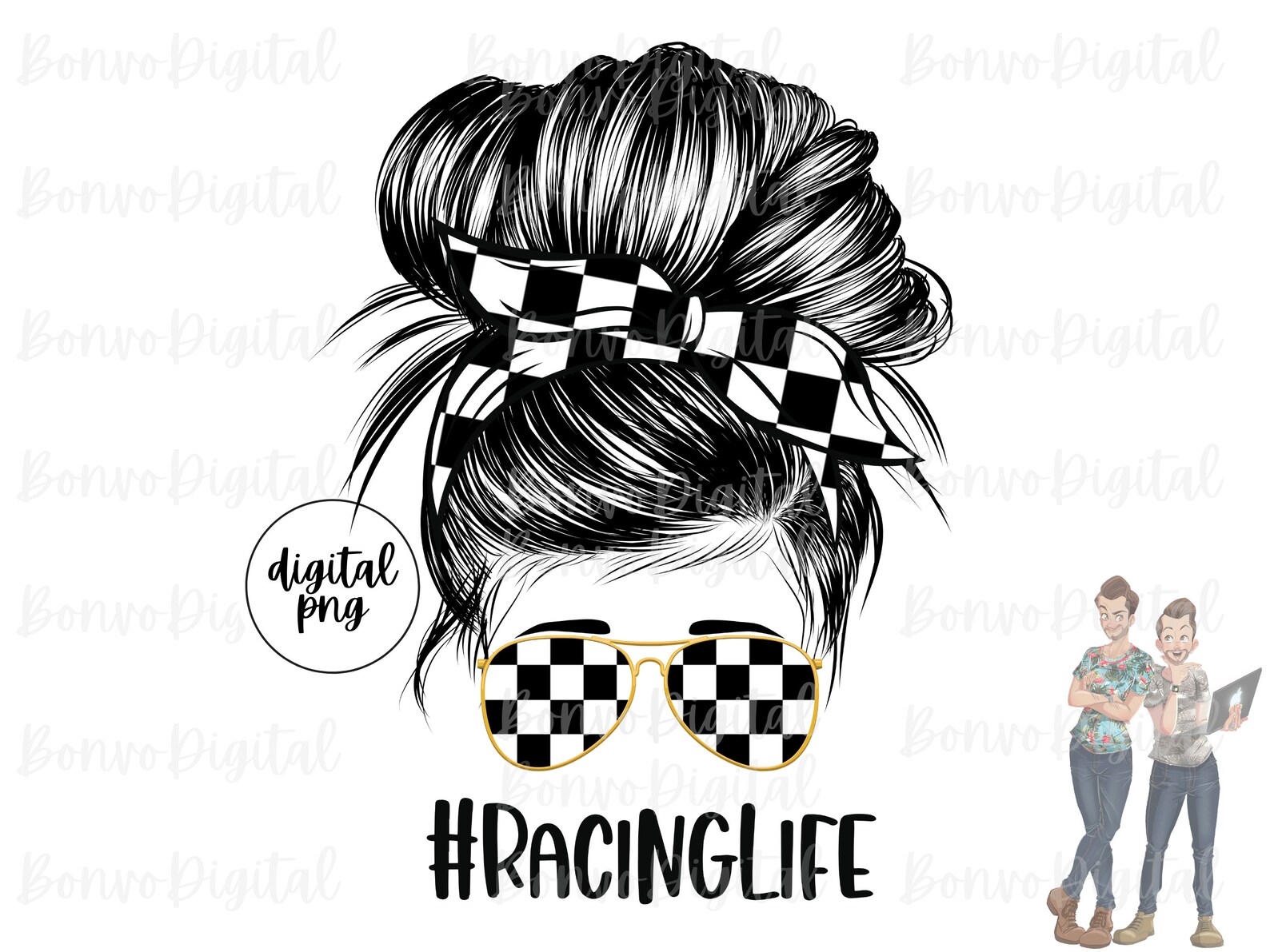 Racing Life Digital Design Race Life Girl Download Checkered - Etsy