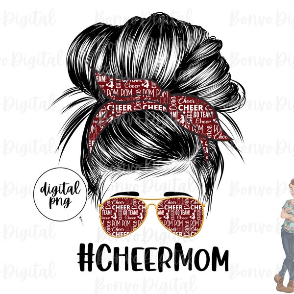 Maroon Cheer Mom Svg - Etsy