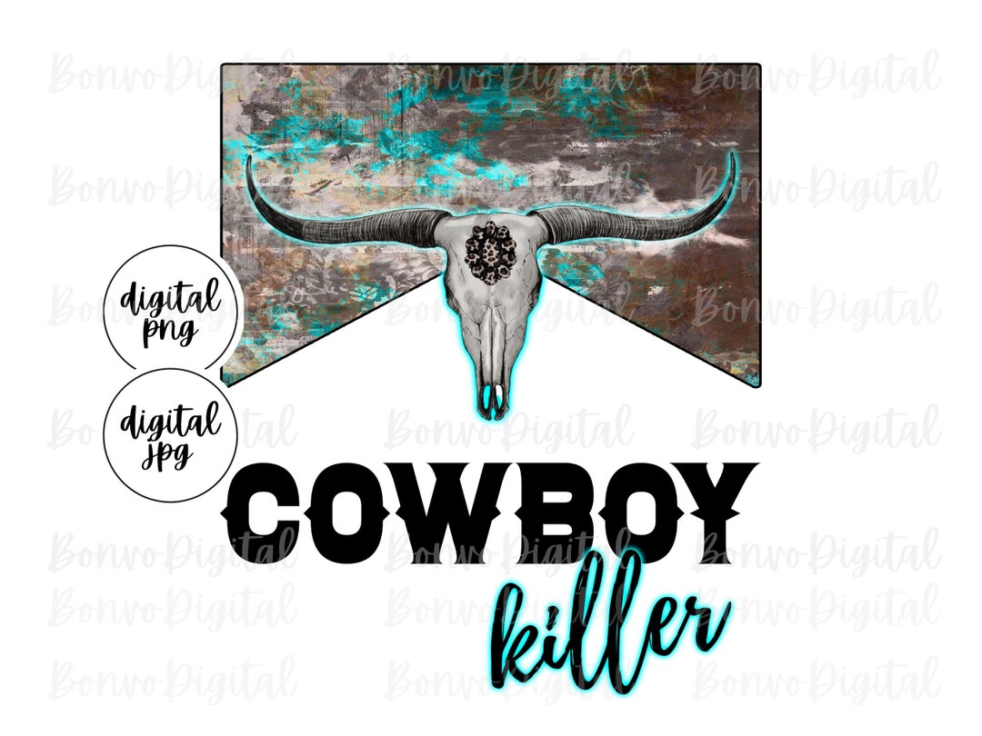Cowboy Killer Bullhead PNG, Vintage Style Cowboy, Western Design ...