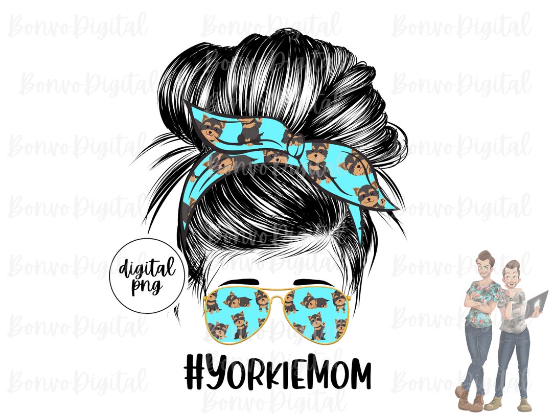 Yorkie Mom Aqua Design, Cute Yorkie Mom Download, Yorkshire Terrier ...